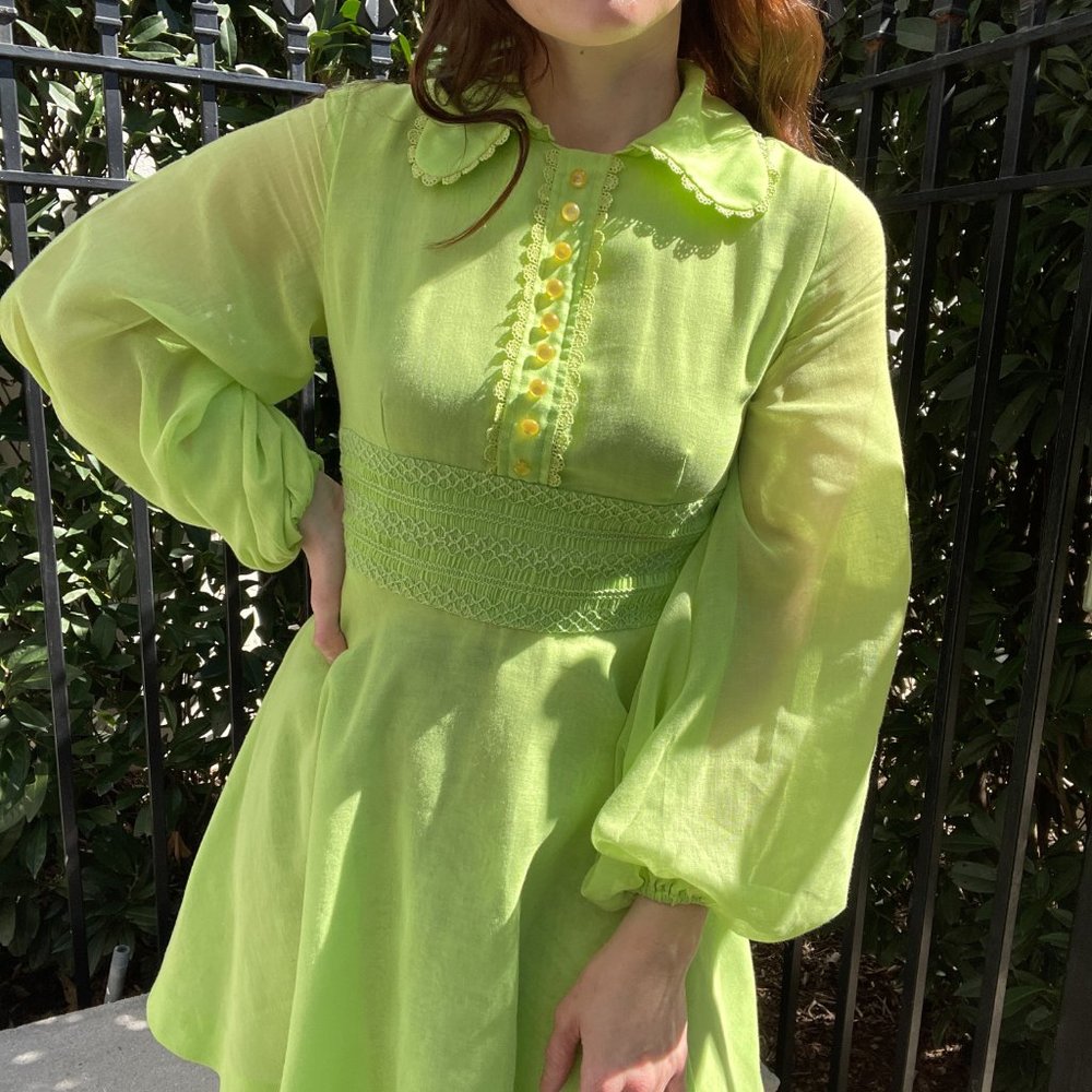 1960's Kelly Arden Long Sleeve Baby Doll Dress - Gem